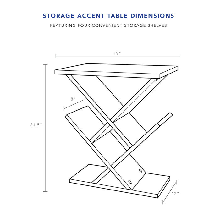 Adesso Zig-Zag End Table & Reviews | Wayfair